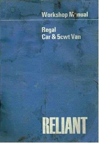 RELIANT REGAL 3/25 SALOON & 5-CWT VAN 1962-67 ORIGINAL FACTORY WORKSHOP ...