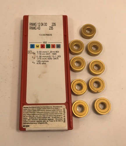 Sandvik Coromant Carbide Inserts RNMG120400 235 Qty 9 | eBay