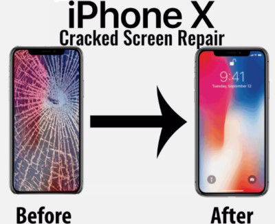 Apple iPhone X Cracked/Broken Front Screen Glass Repair Mail in Service ...