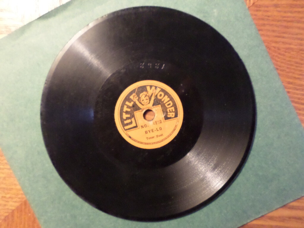 LITTLE WONDER ONE SIDED RECORD 1252/TENOR DUET/ BYE-LO/ VG | eBay