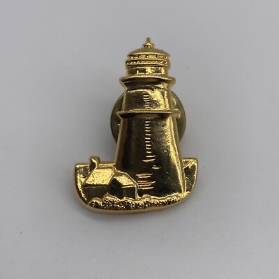 Vintage Gold Tone Lighthouse Lapel Hat Pin | eBay