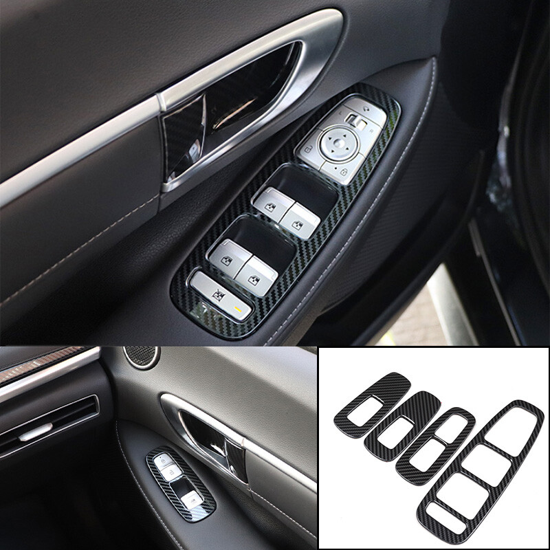 For Hyundai Sonata 20-23 Carbon Fiber Steel Door Window Lift Switch ...