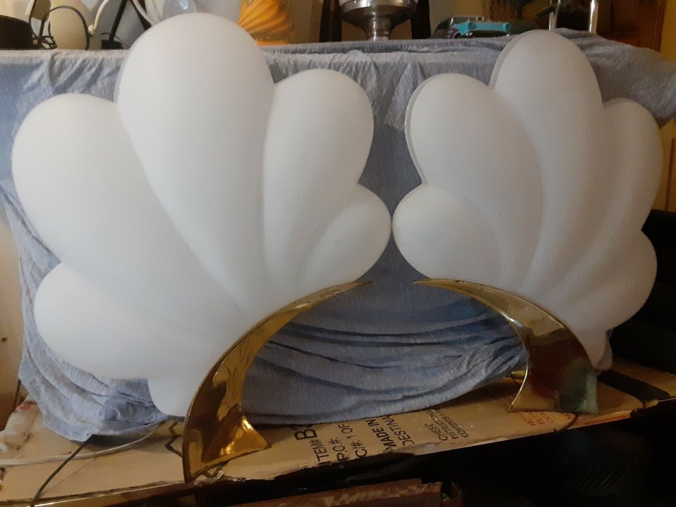 PR MID CENTURY MODERN CANADIAN ROBERT ROUGIER GIANT CLAM SHELL 30X24 ...