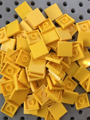 Lego Yellow 2X2 Smooth Finishing Tile 2x2 MODULAR BUILDINGS LOT OF 50 ...