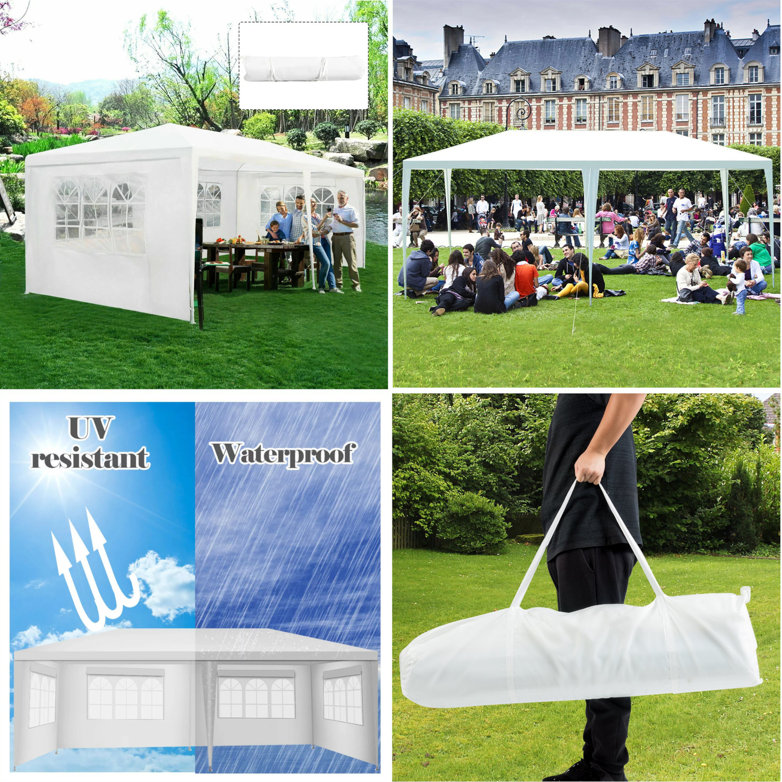 10x20 Carpa Toldo Para Fiestas Patio Exteriores De Boda Heavy Duty ...