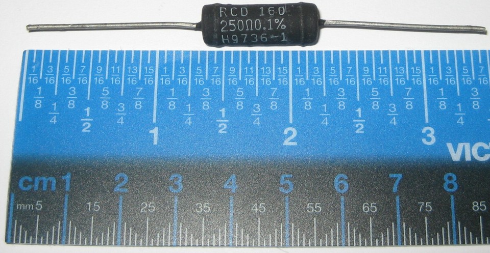 RCD 250 Ohm High Precision Wirewound Resistor with Axial Leads - 0.1% ...