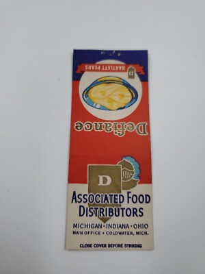 Associated Food Distributors Michigan Indiana Ohio Matchbook Cover | eBay