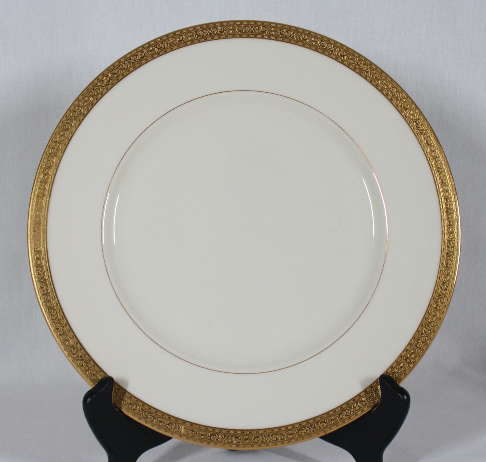 RARE! LENOX OVINGTON STANFORD PATTERN (0-12) GOLD EMBOSSED DINNER PLATE ...