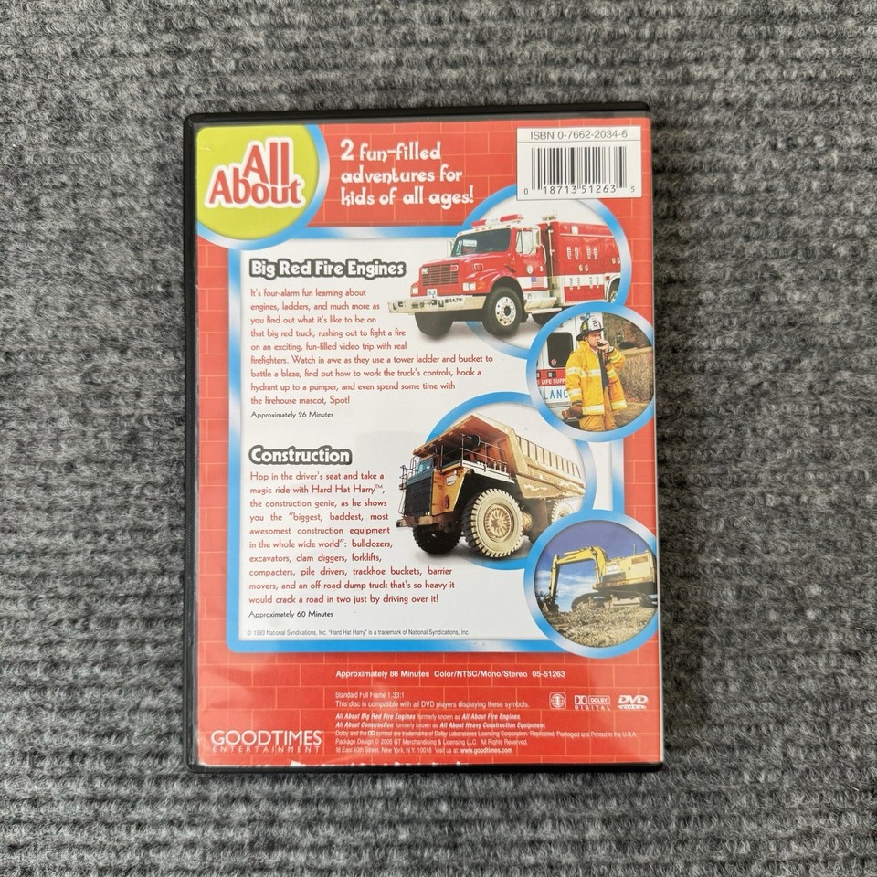 All About Big Red Fire Engines & All About Construction (DVD 2005 ...