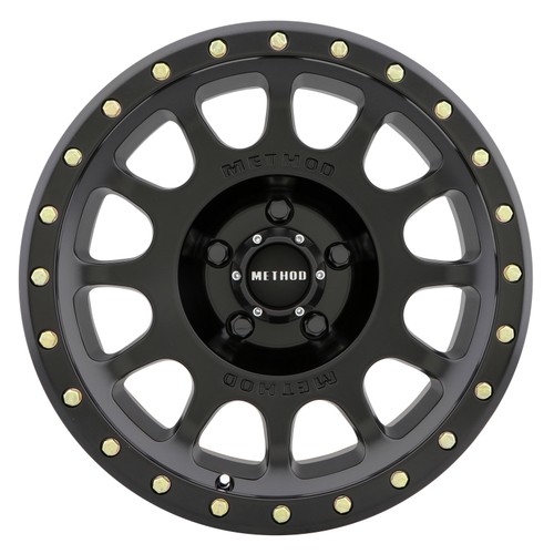 MR305 NV 16x8 0mm Offset 5x4.5 83mm CB Matte Black Wheel Method ...
