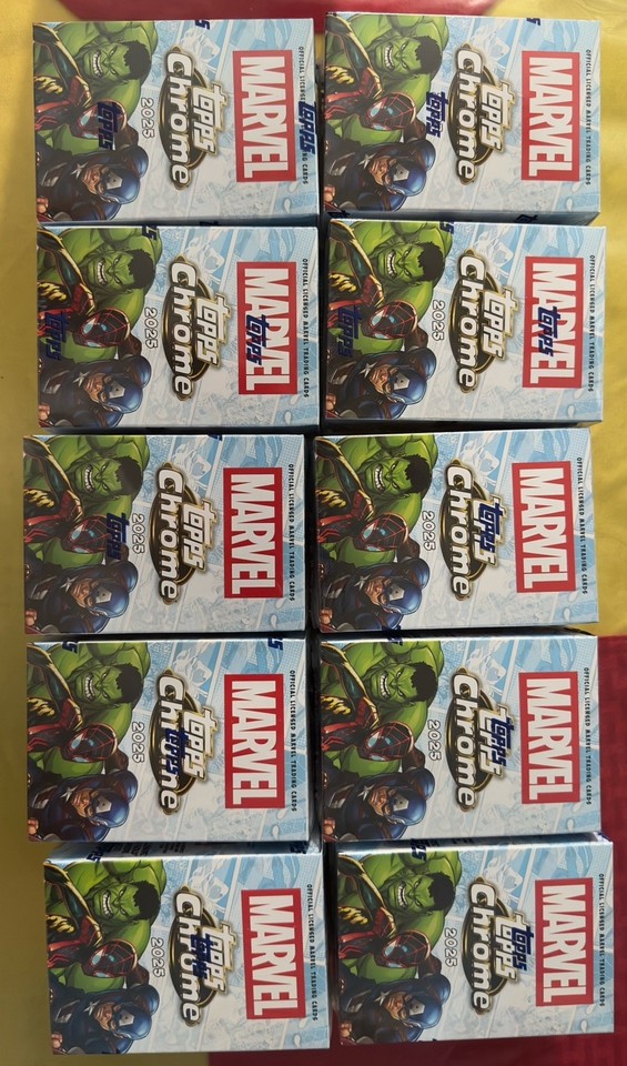 2025 Topps Chrome MARVEL Comics Value Blaster Box - LOT OF 10 BOXES ...