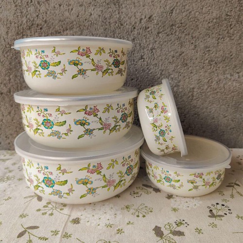 5Pcs Mixing Bowl Set Food Storage Container Smooth Surface Fruit Salad ...