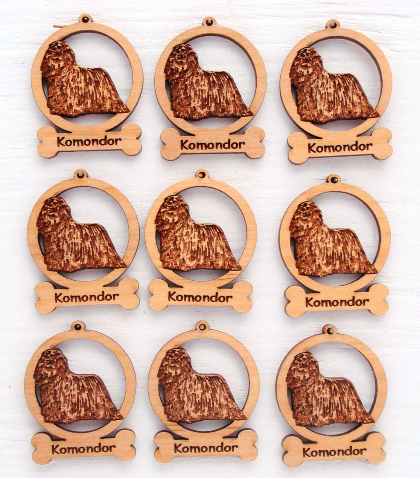 Komondor Mini Ornaments Box of 9 | eBay