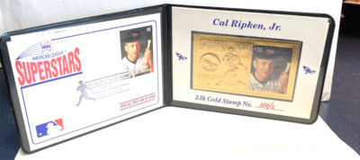 SUPERSTARS AMERICAN LEAGUE CAL RIPKEN JF 23K GOLD STAMP | eBay