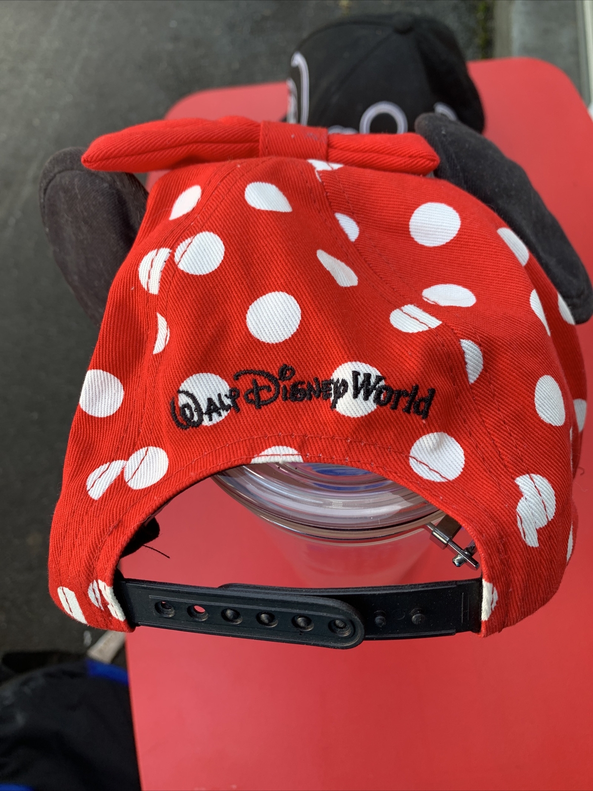 Disney Mini Mouse Hat-Cap Walt Disney World Red & White Pokadot 54-57 ...