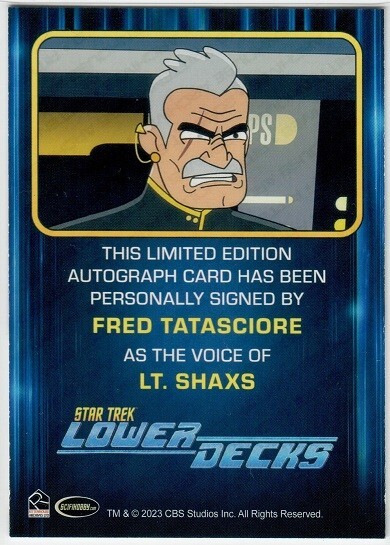 Star Trek: Lower Decks - Fred Tatasciore as Lieutenant Shaxs - Border ...
