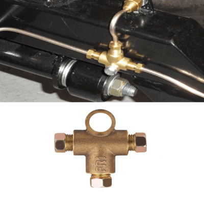 New 3Way Brake T Piece Tee & 3 Male Nuts Long Union 3/8 UNF 24 TPI 3/16 ...