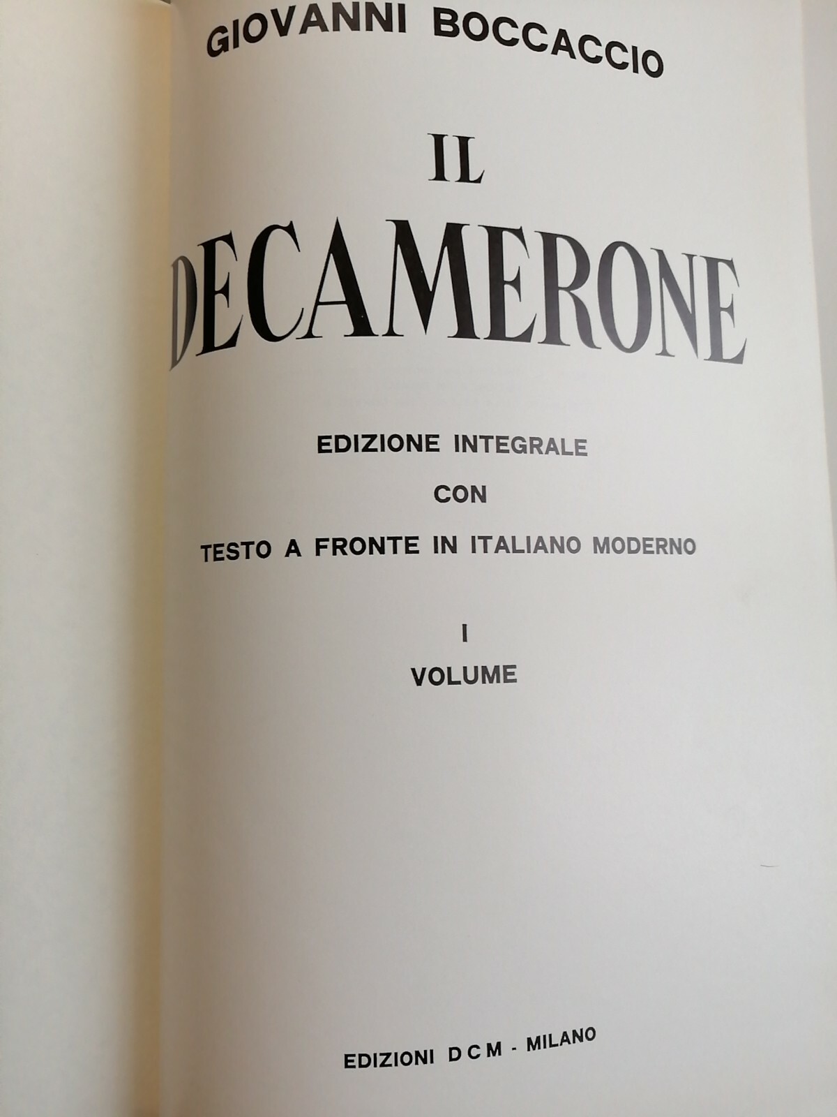 Il Decamerone, Giovanni Boccaccio, Edizione D.C.M. 1966 | eBay