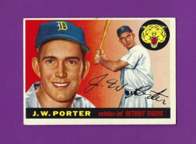 1955 Topps baseball card #49 J.W. Porter Detroit Tigers EX+ | eBay