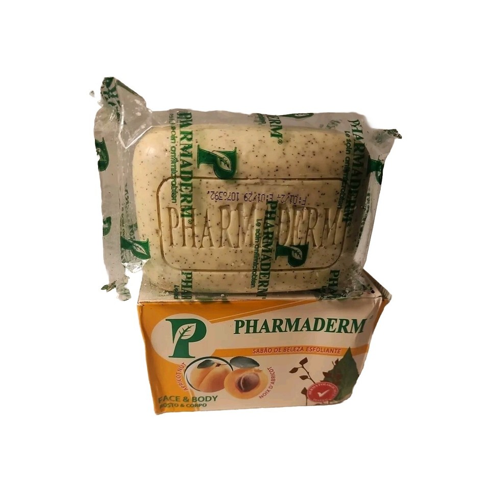 1×PHARMADERM APRICOT NUT Exfolianting Beauty Soap Face & Body 190g -6 ...