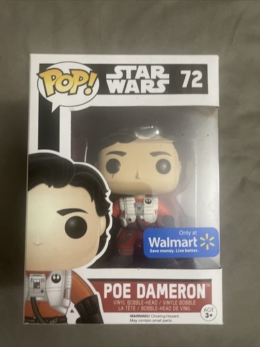 Funko Pop Poe Dameron #72 Star Wars The Force Awakens Walmart Exclusive ...