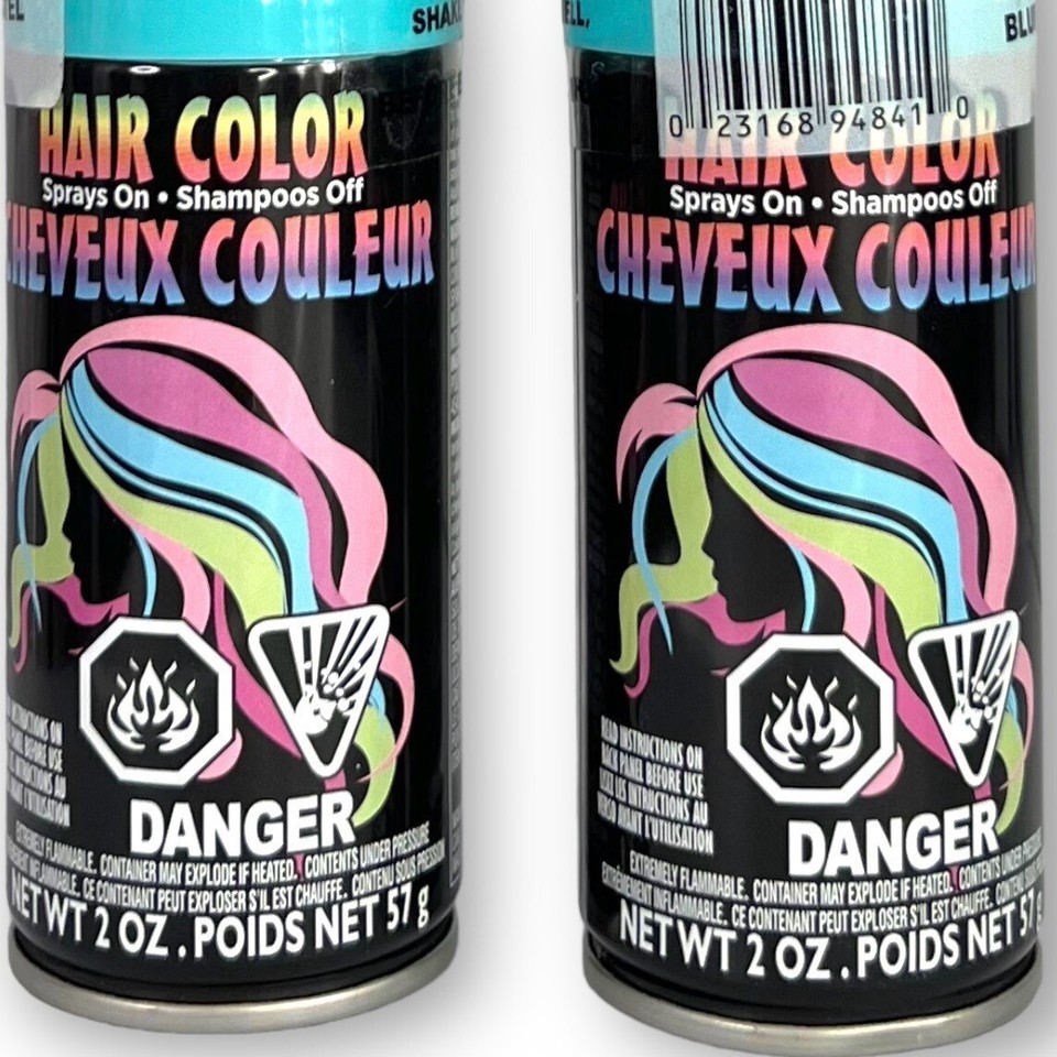 Fun World Temporary Blue Hair Color Spray In Shampoo Out Costume ...