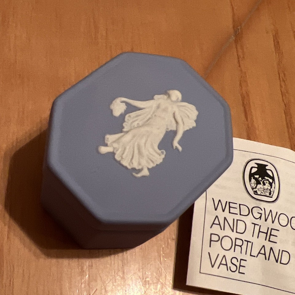 Wedgwood Portland Blue Ring Trinket Box New Old Stock | eBay UK