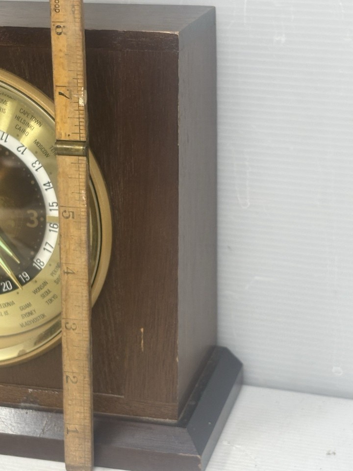 Bulova World Time Desk Mantle Shelf Display Clock Vintage Made In Japan ...