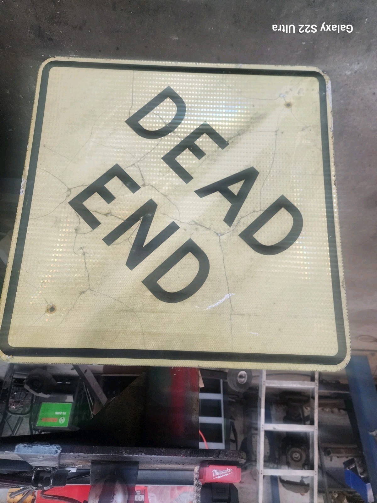 Street Sign Dead End 30 By 30 Aluminum Retired Vintage | eBay