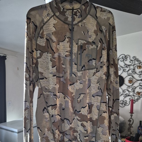 Kuiu Shirt Mens XL Valo 145 Ultra Nuyarn Merino Wool Zip Base Layer ...