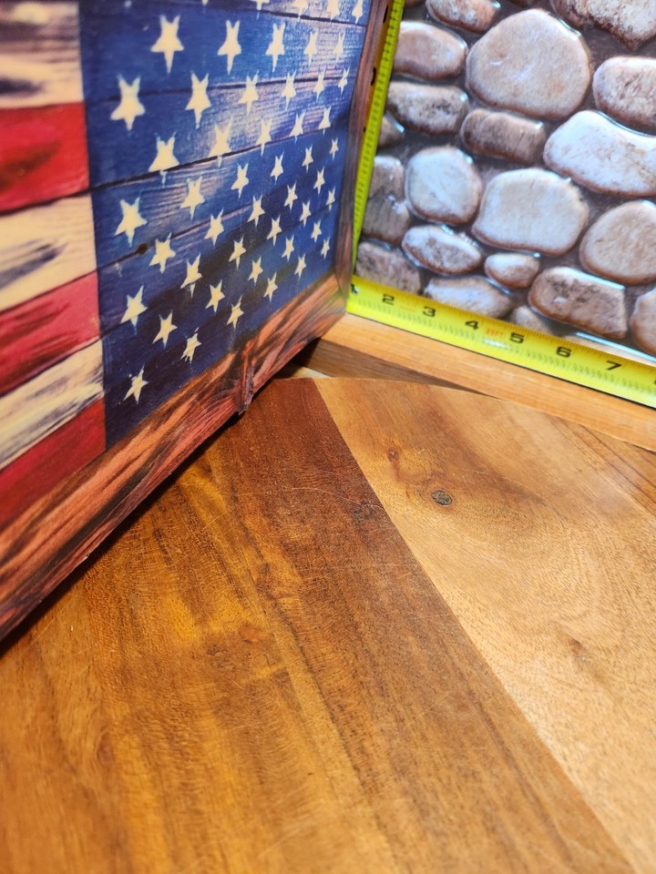 Wooden 3D US Flag Milti Layerd Plywood Form 20X12" Us Flag ferry good ...