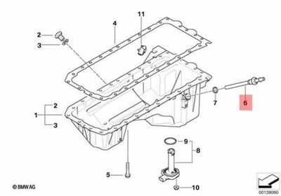 Genuine BMW E60 E61 E63 E64 E65 E66 Engine Oil Return Tube OEM ...