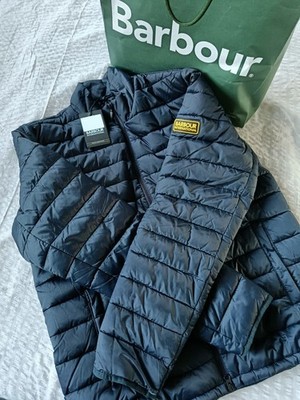 Men’s Barbour International Racer Impeller Fibredown Navy Puffa Jacket ...