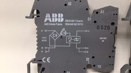 ABB 1SNA 645 062 R0700 Optocoupler Terminal Block OBOA1000 115vac/dc ...