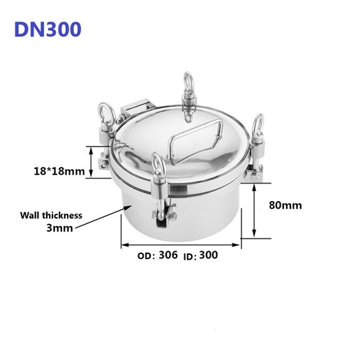 300/400/500mm Pressure Circular Manhole Tank Round Manway Cover ...