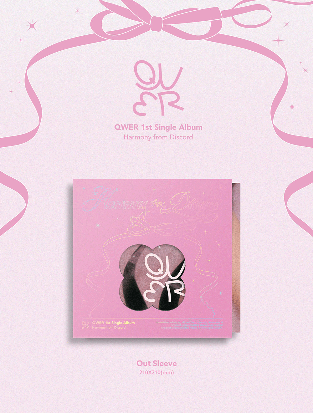 QWER [Harmony from Discord] 1st Mini Album CD+Poster+Card+PostCard+etc ...