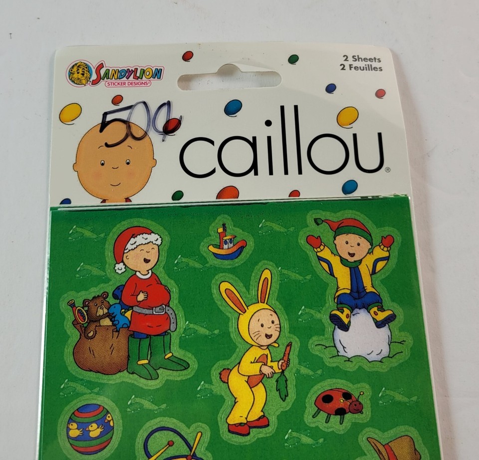 Sandylion Caillou 2 Sheet Sticker Pack - New and Sealed - 2003 | eBay