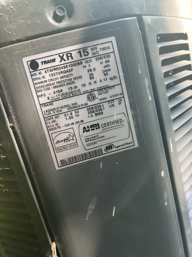 Trane XR 15 Heat Pump 5 Ton | eBay
