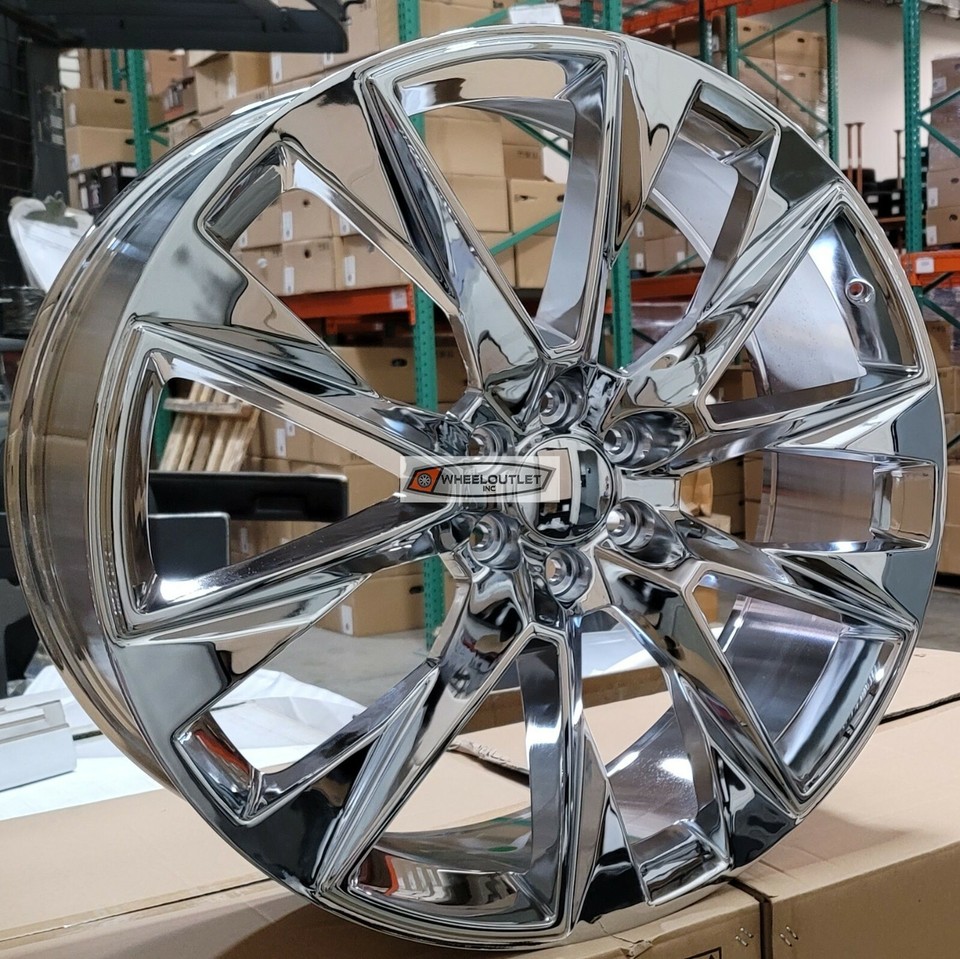 (4)26 Chevy Replica Rims Chrome Wheels Fit Tahoe Silverado Sierra ...