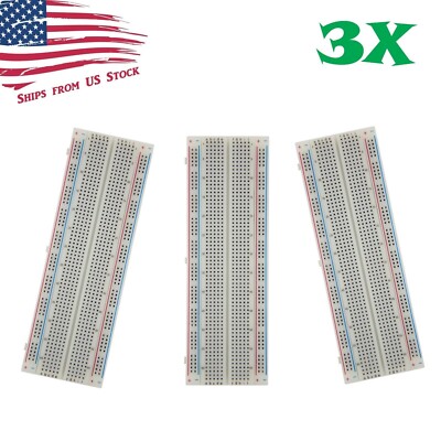 3X MB-102 830 Point Prototype PCB Solderless Breadboards Protoboards ...
