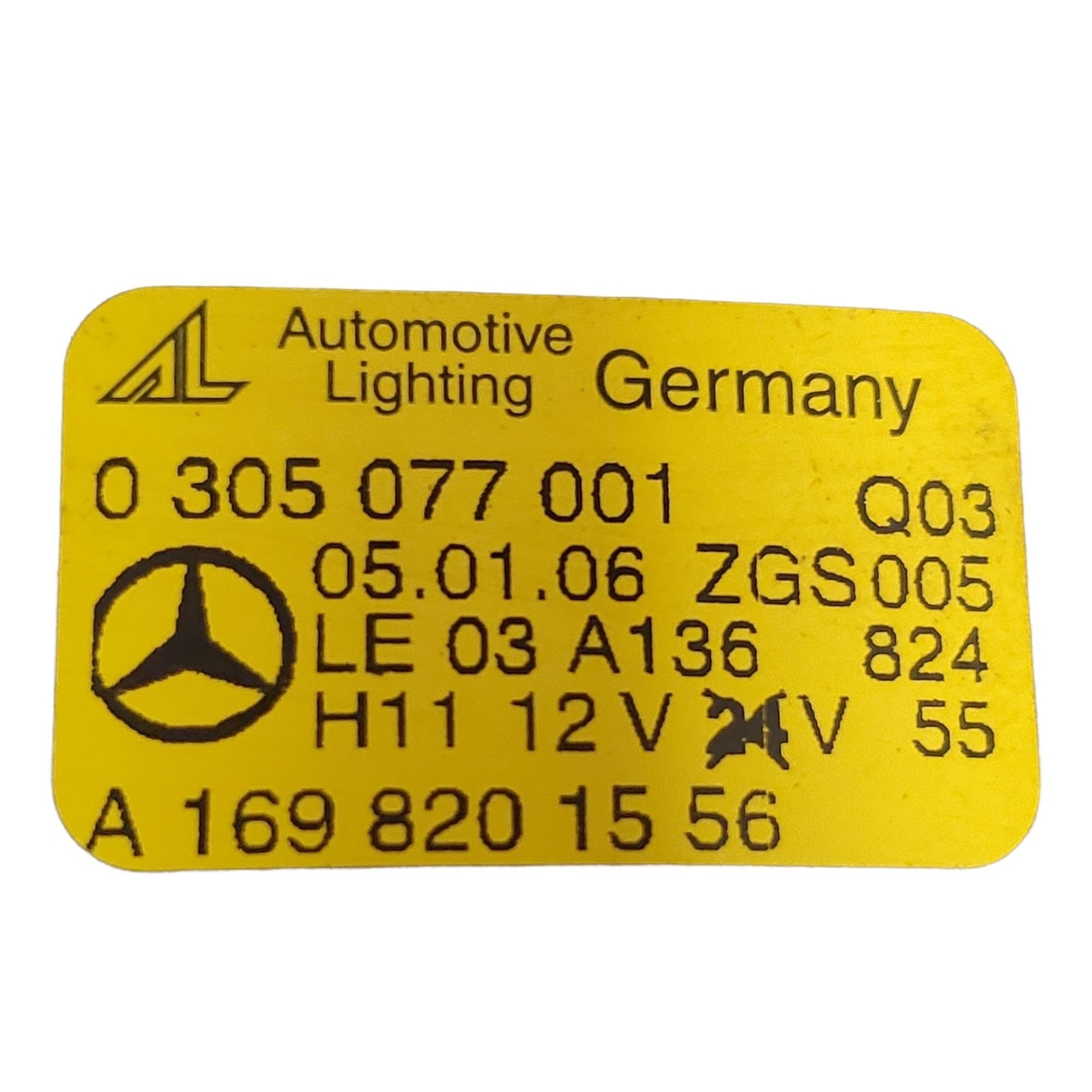 06-11 2006 Mercedes ML350 Halogen Fog Light Bad Bulb A1698201556 ...
