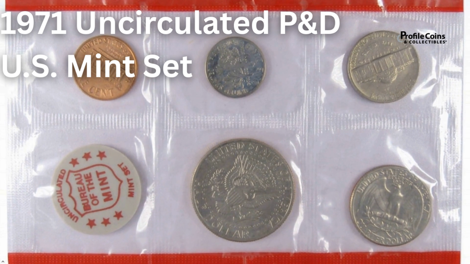 1971 Uncirculated Coin Set U.S Mint Original Government Packaging OGP ...