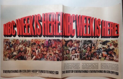 1966 NBC Week Large Gatefold Newspaper Insert, Star Trek NBC Tv 60s ...
