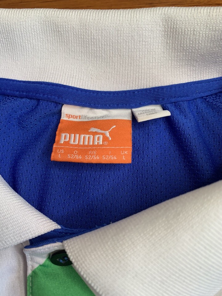 PUMA Mens Shirt Large Geometric Argyle S/S Polo Dry Cell Golf Colorful | eBay