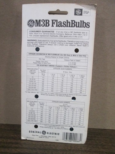 Vintage GE 12-Pack M3B BLUE Flashbulbs Free Shipping | eBay