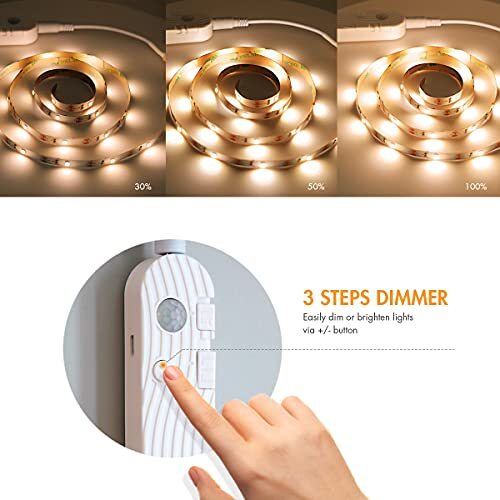 Motion Sensor Led Strip Lights Rechargeable Motion Activated Light ...