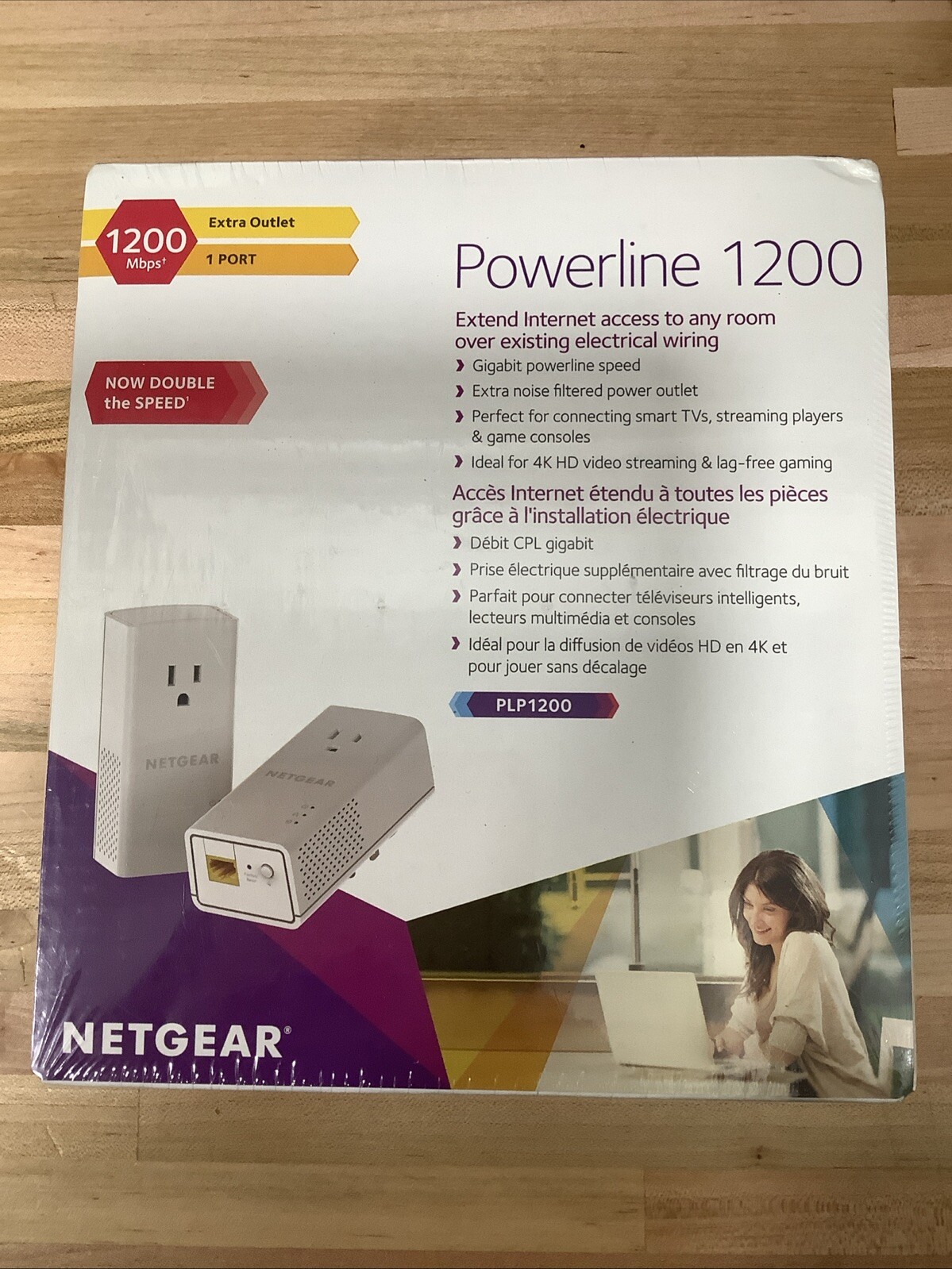 NETGEAR PowerLINE 1200 Mbps 1 Gigabit Port with PLP1200-100PAS Factory ...