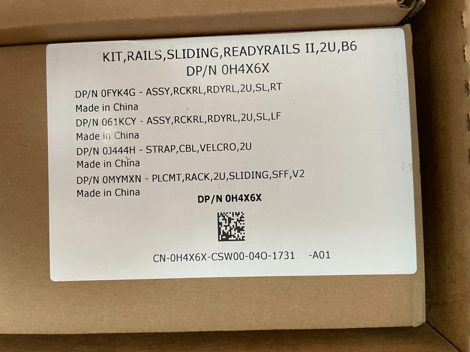 Dell Sliding Ready Rails 2U OH4X6X With Cable Management Arm | eBay