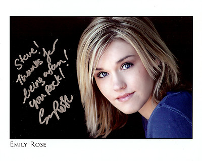 EMILY ROSE Hand Signed Photo 8 x 10 Color Authentic Autograph To Steve ...