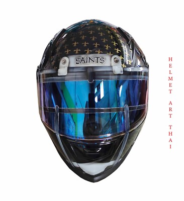NEW ORLEANS SAINTS AMERICAN FOOTBALL NFL MOTORCYCLE HELMET | eBay
